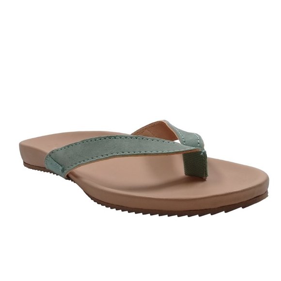 Zara | Shoes | Zara New Womens Leather Thong Flipflops Contoured ...